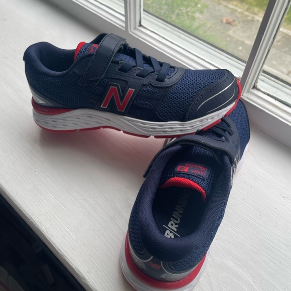 New Balance | Shoes | New Balance Blue And Red Sneakers With Velcro ...